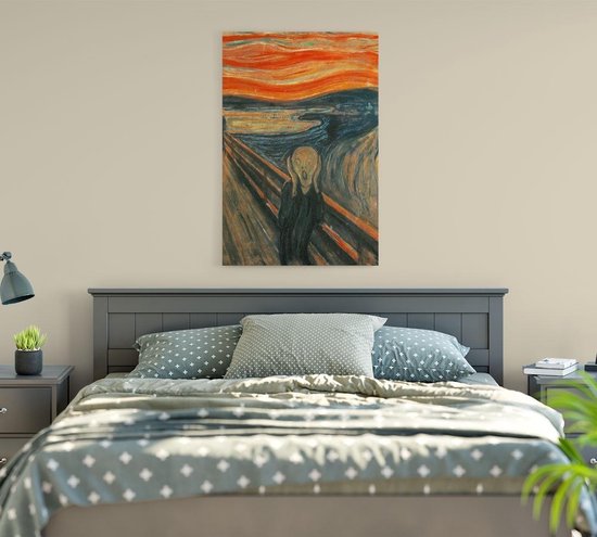 De Schreeuw, Edvard Munch - Foto op Canvas - 100 x 150 cm | bol.com