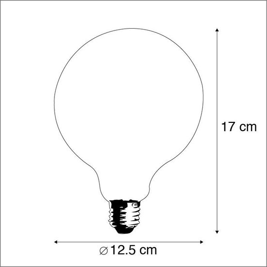 Calex Set van 3 E27 dimbare LED gedraaid filament G125 goldline | bol.com