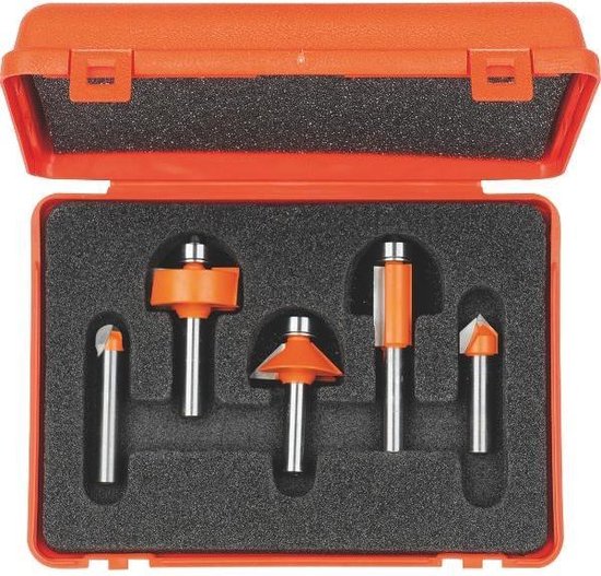 CMT - 5-delige frezenset in pvc kistje, HW - Frees - Snijgereedschappen ...