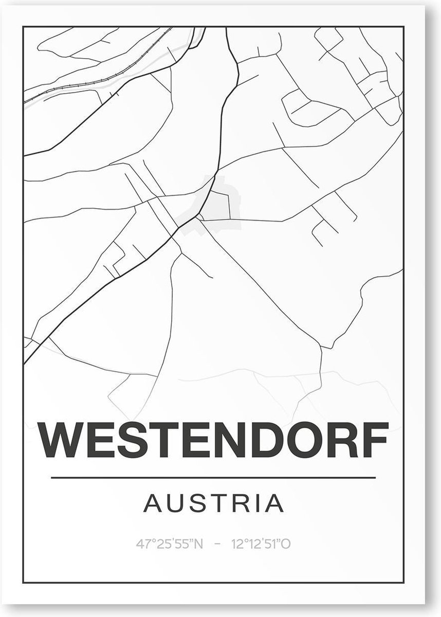 Poster/plattegrond WESTENDORF - 30x40cm | bol.com