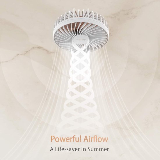 Rechargeable Silent Portable Fan 5000mAH 20 Hours USB - Powerful ...