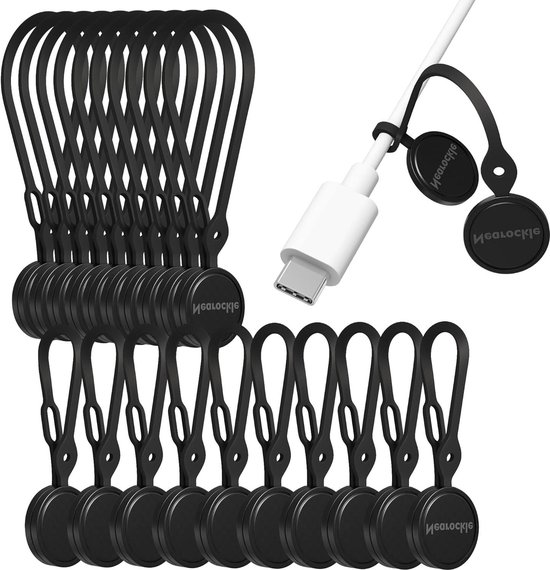 Magnetische Kabelbinder - Herbruikbare siliconen - 185 mm en 125 mm ...