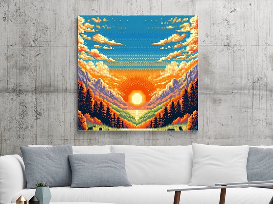 Pixel art relief schilderij | Pixelige dimensies: Een reliëf van ...