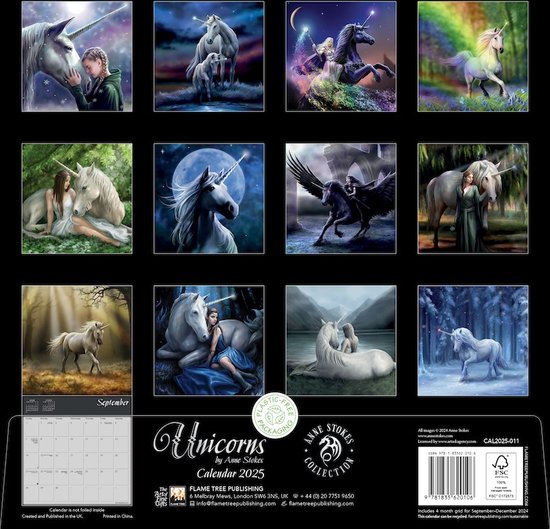 Anne Stokes Kalender 2025 Unicorn | bol