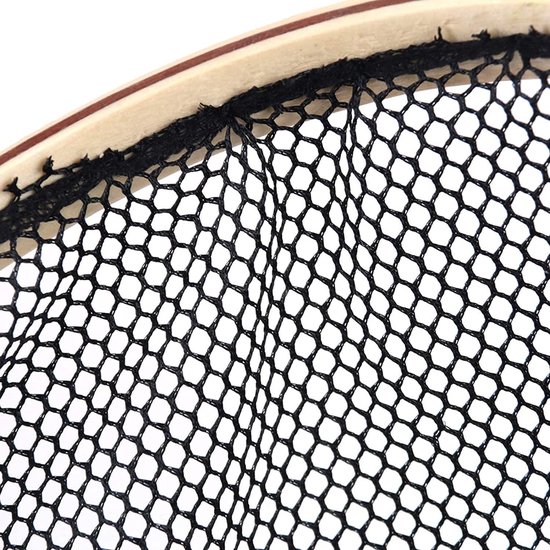 Maxiumcatch Visnet met houten frame en rubber/nylon net - Vliegenvissen ...