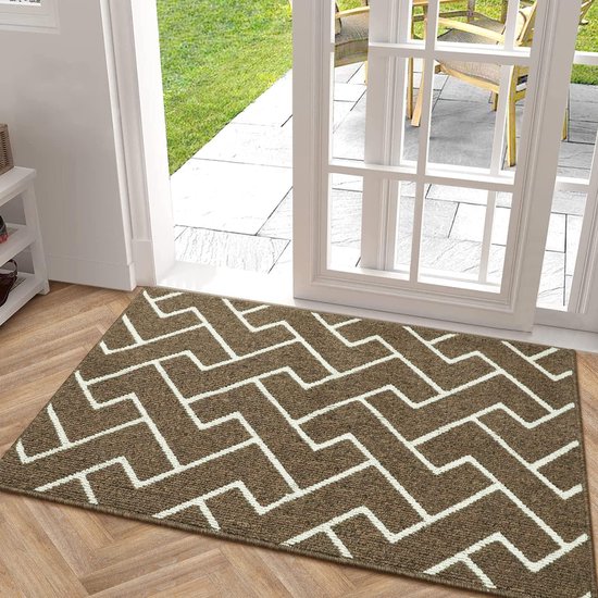 Deurmat 80 x 120 cm binnen en buiten, wasbare deurmat, waterdichte ...