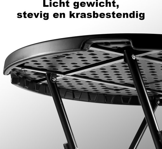 Bardi 2 x Statafel Inklapbaar 80 x 110 cm. Zwart | bol