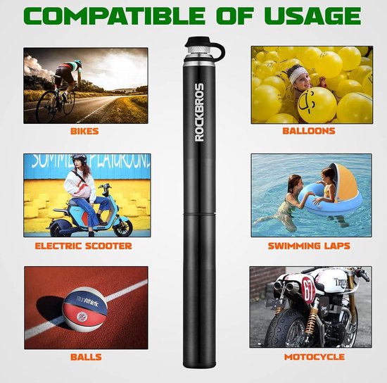 Minipomp voor fiets - draagbare hoge druk 160 psi luchtpomp met ...