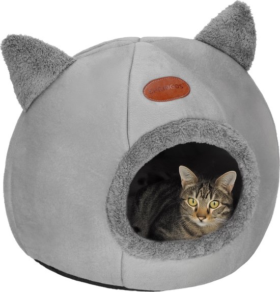 Springos Kattenmand - Kattenhuis - Bed - Kussen - 27 x 31 x 36 cm ...