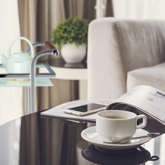 Serveerwagen met melkglas planken - Twee verdiepingen - Open design ...