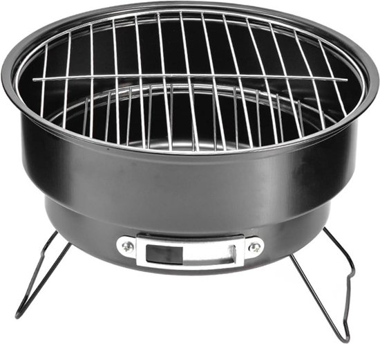 Draagbare Ronde Barbecue 25Cm - Houtskool Grill met Handvat voor Buiten ...