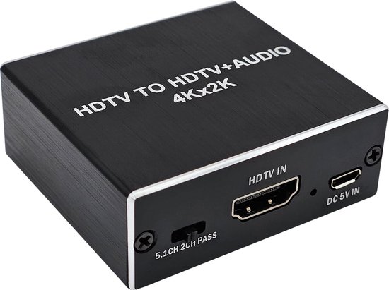 HDMI Audio Extractor 4K/2K - HDMI In naar HDMI Out + Optisch(SPDIF) Out ...