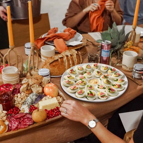 Deviled Egg Tray - Keramische witte porseleinen eieren dienblad ...