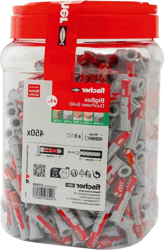 DuoPower BigBox 450 stuks universele pluggen- krachtige 2 ...