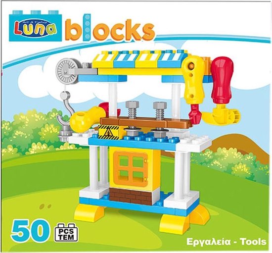 Luna Blocks bouwset werkbank junior 50-delig | bol.com