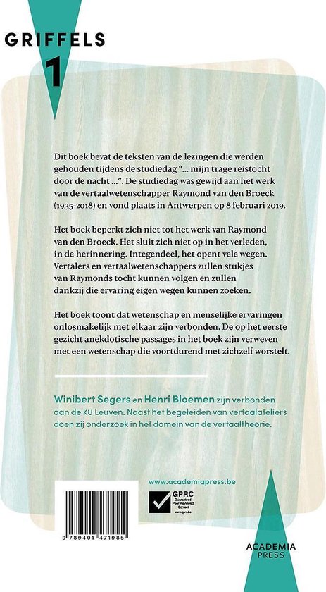 Griffels 1: Mijn trage reistocht door de nacht, Winibert Segers ...