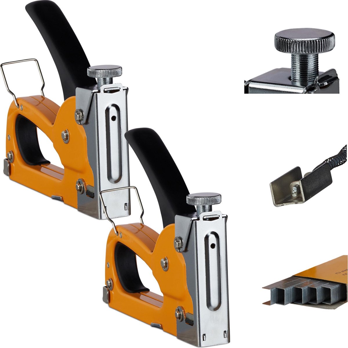Relaxdays 2x tacker 1000 nieten - nietpistool - handtacker - handmatig ...
