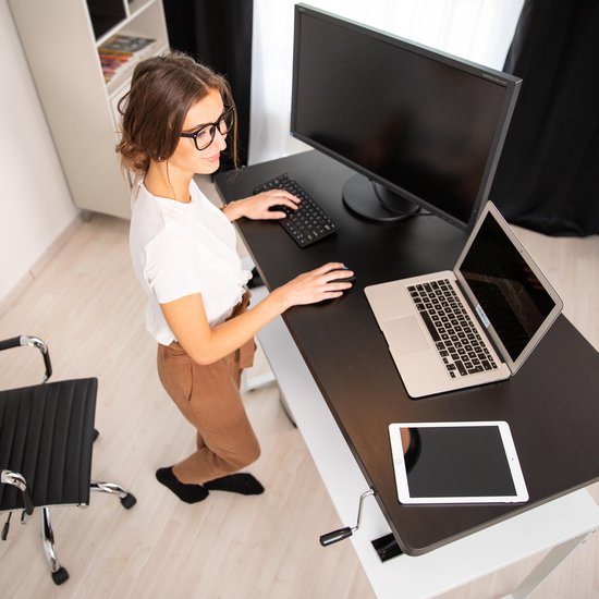 bol.com | relaxdays Zit-sta verhoger - bureau verhoger - hoogte ...