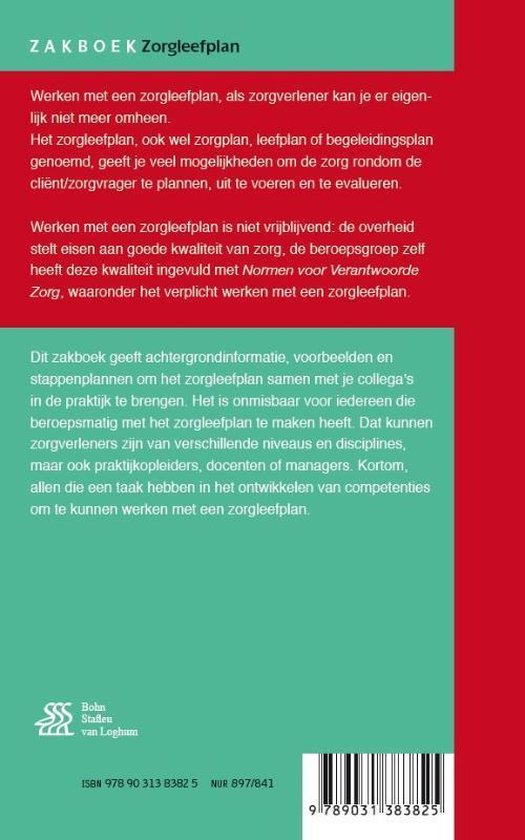 Zakboek Zorgleefplan | 9789031383825 | Nicolien van Halem | Boeken | bol