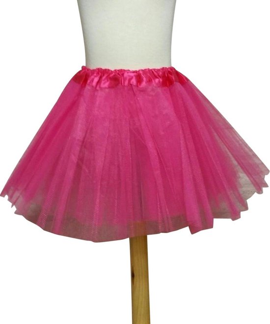 Tutu rokje, petticoat kind neon pink | bol.com