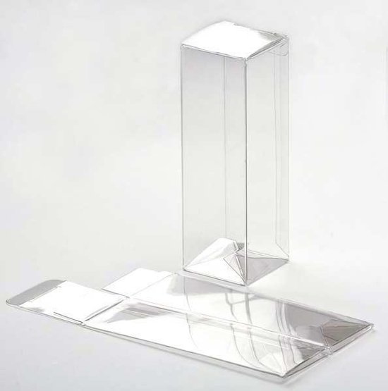Plastic Doosjes 4,1x4,1x12,7cm Kristalhelder met Autolock Bodem (25 ...