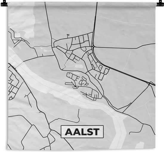 Wandkleed - Wanddoek - Plattegrond - Aalst - Kaart - Stadskaart ...