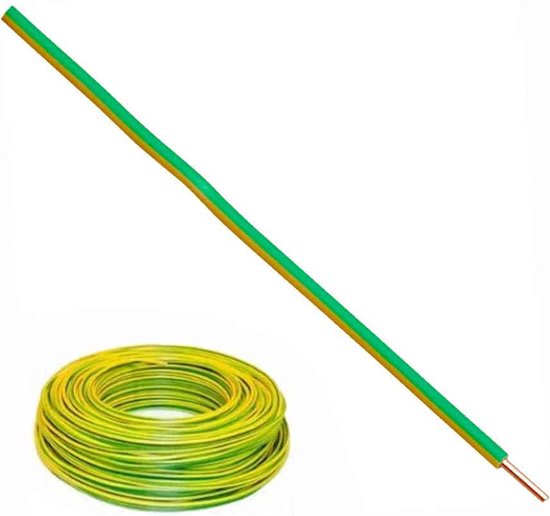 VD draad 6mm2 VD6 - Geel/Groen - 100 meter | bol