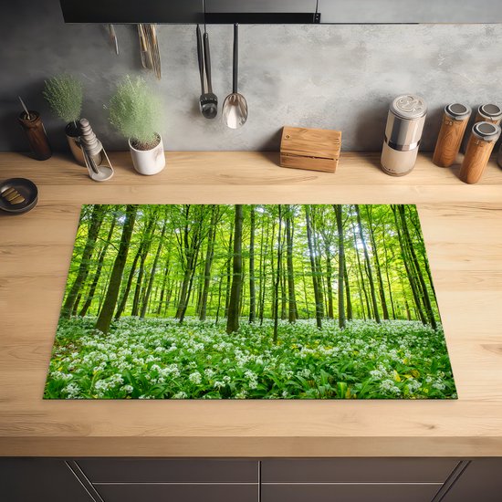 KitchenYeah® Inductie beschermer 78x52 cm - Bos - Bomen - Groen ...