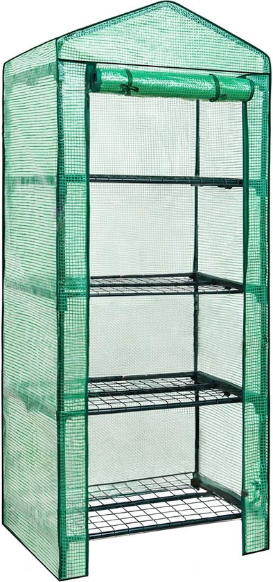Springos Kweekkas - Tuinkast - Broeikas - Plantenkas -Folie - 160x50x70 ...