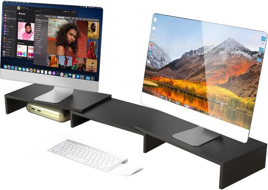 Monitorstandaard Monitorstandaard Riser, Laptopstandaard Hout met ...