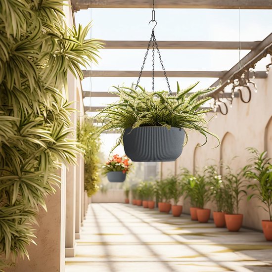 Φ20cm hangende bloempot kunststof set van 2, hangende potten voor planten met... | bol