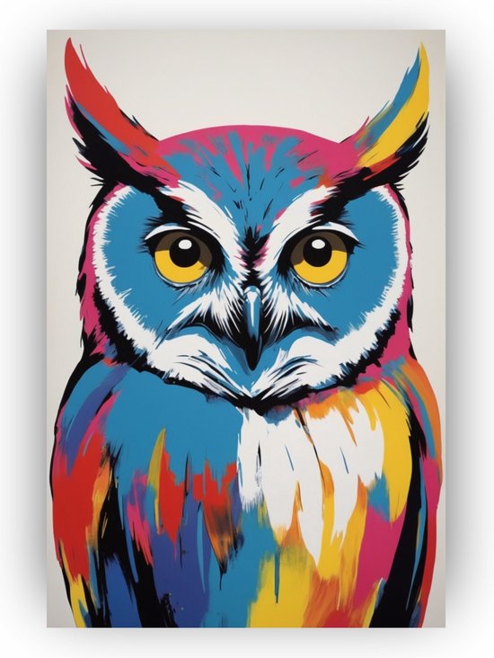 Uil Andy Warhol schilderij - Warhol schilderijen - Schilderij uil ...