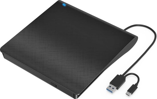Externe CD-DVD-Station USB 3.0 en Type-C Draagbare Externe DVD Rom ...
