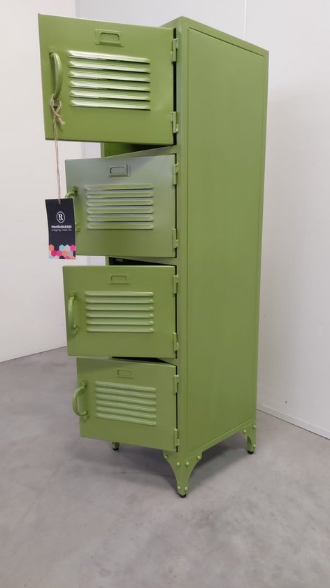 Lockerkast Zwart - Locker Met 4 Deuren - Lockerkast Metaal - Lockerkast ...