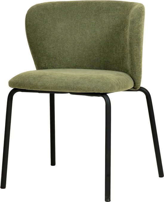 Stoel Stapelbaar Groen Stof - 54,5x52,5x75cm - Break - Giga Meubel | bol