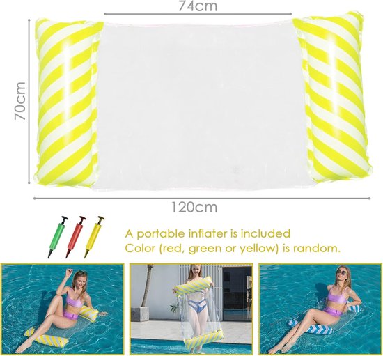 Waterhangmat - 2 Stuks - Inclusief Pomp - Water Hangmat - Luchtbed ...