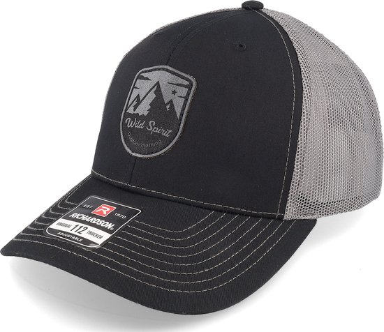 Hatstore- Shield Peak 112 Split Black/Charcoal Trucker - Wild Spirit ...