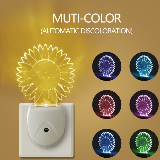 Lampe Plug - Spot Plug avec Capteur Jour et Nuit - 0,5W - RGB - Rond ...