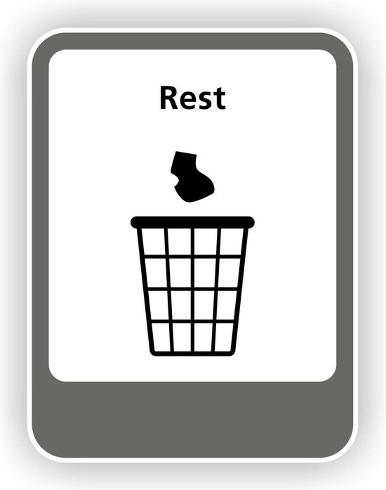 Rest afval recycling pictogram sticker | bol