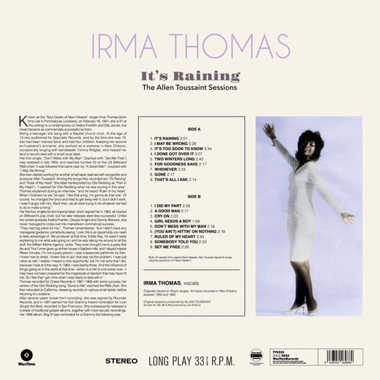It's Raining, Irma Thomas | Muziek | bol