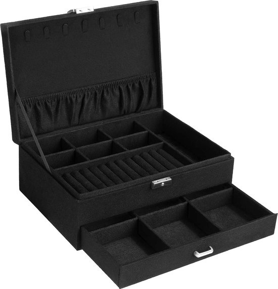 Sieradendoos, Sieradendoos, sieradendoos met 2 niveaus, één lade, met ...