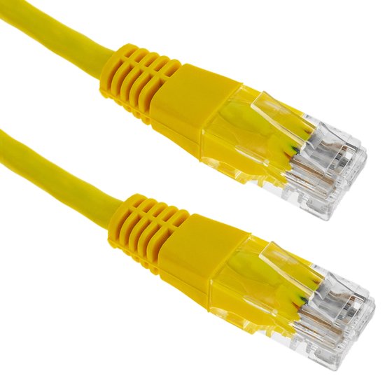 BeMatik - 0,25 m gele Cat.5e UTP Ethernet-netwerkkabel | bol