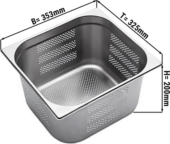 GN bak geperforeerd 2/3 - Diepte 200 mm | GGM Gastro | bol