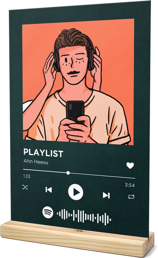 Songr Spotify Muziek Bordje - PLAYLIST - Ahn Heesu - 20x30 - Groen - Dibond Aluminium... | bol.com