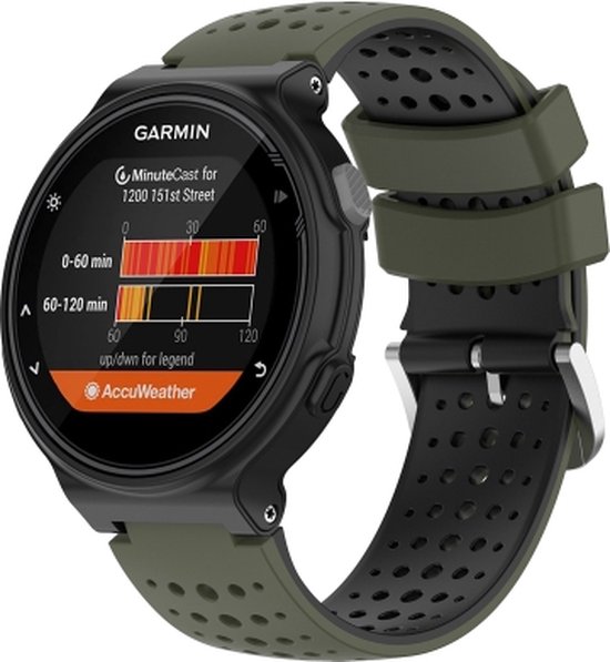 Voor Garmin Forerunner 735XT Silicone Sports Two-Color Watch Band ...