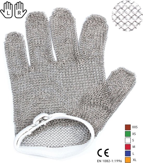 EZ-Profi Oesterhandschoen - RVS - 19.5 cm - Extra Kleine Ringen Maat S ...