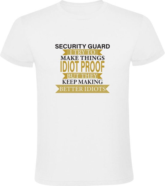 Security guard Heren T-shirt | idots | idioot | beveiliger | bewaker ...