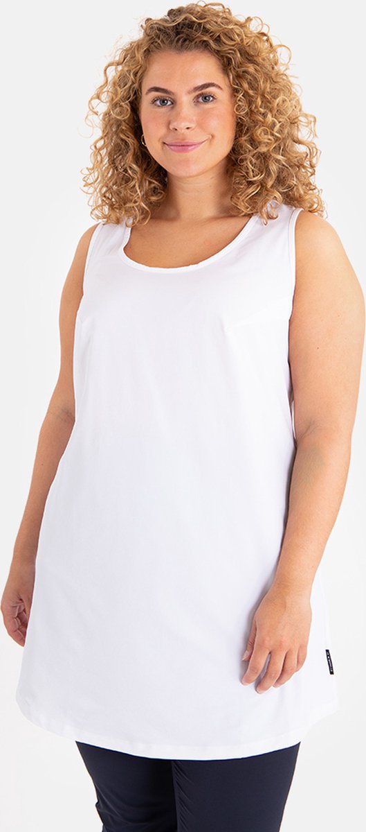 Witte Top van Je m'appelle - Dames - Plus Size - Travelstof - 50 - 4 ...