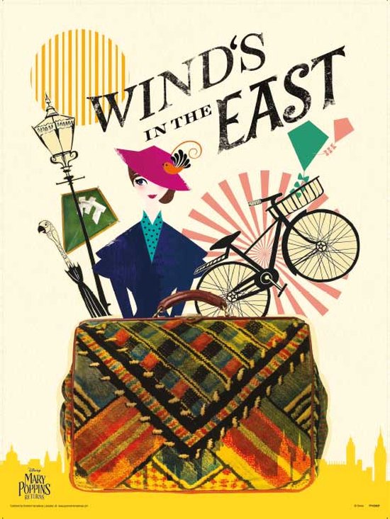 Mary Poppins Returns Wind in the East Art Print 30x40cm | Poster | bol