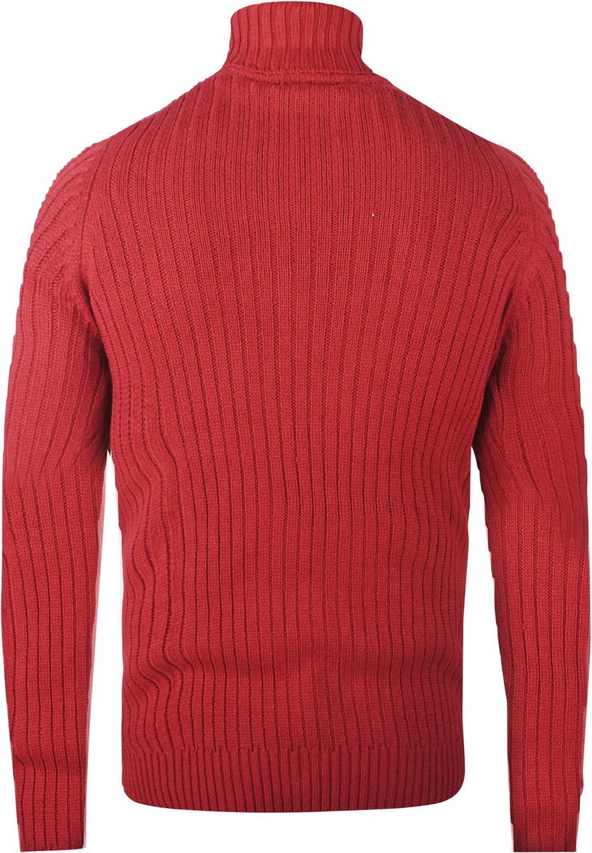 Consenso - Heren Coltrui - Wol Blend - Kabelmotief - Rood | bol.com